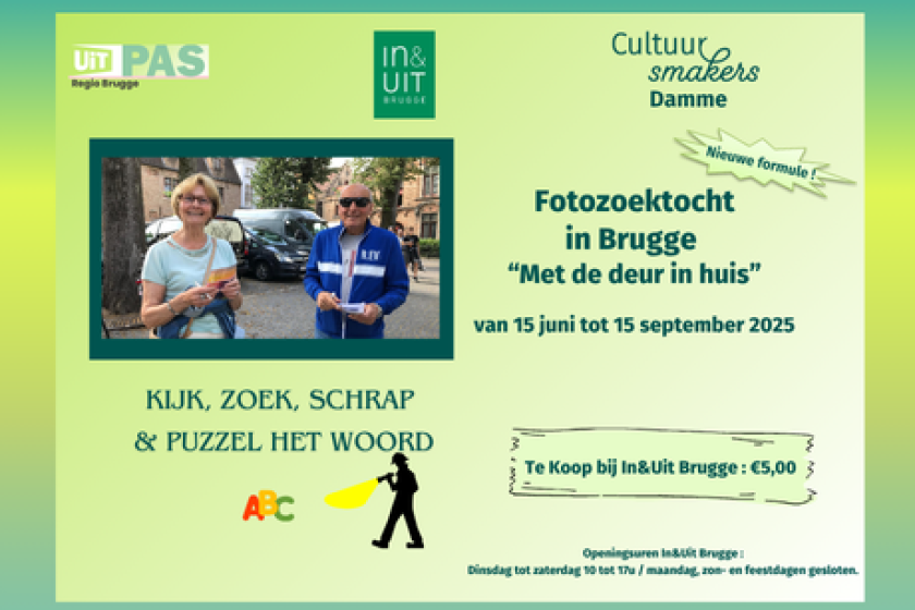 Over Fotozoektocht in Brugge "Met de deur in huis" - Damme